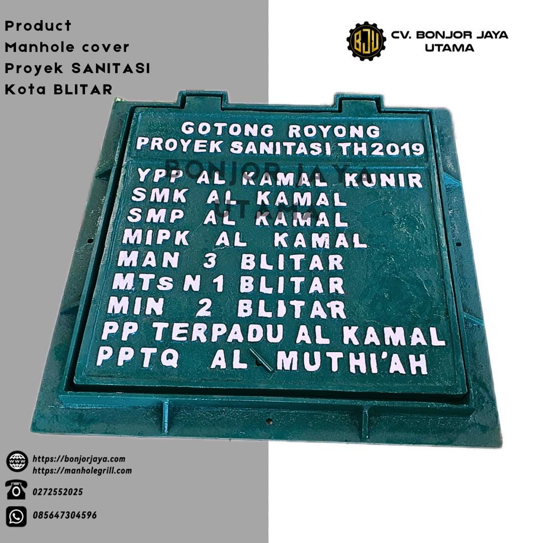 Manhole Cover Sanitasi Kota BLITAR - CV. Bonjor Jaya Utama Ceper Klaten